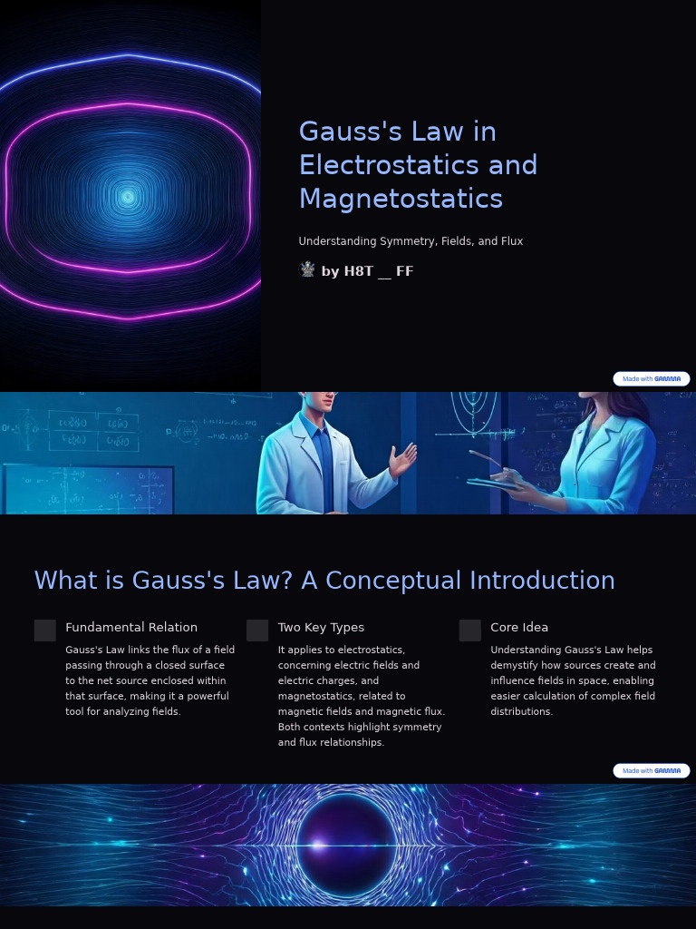 Gausss Law in Electrostatics and Magnetostatics | PDF | Magnetic Field ...