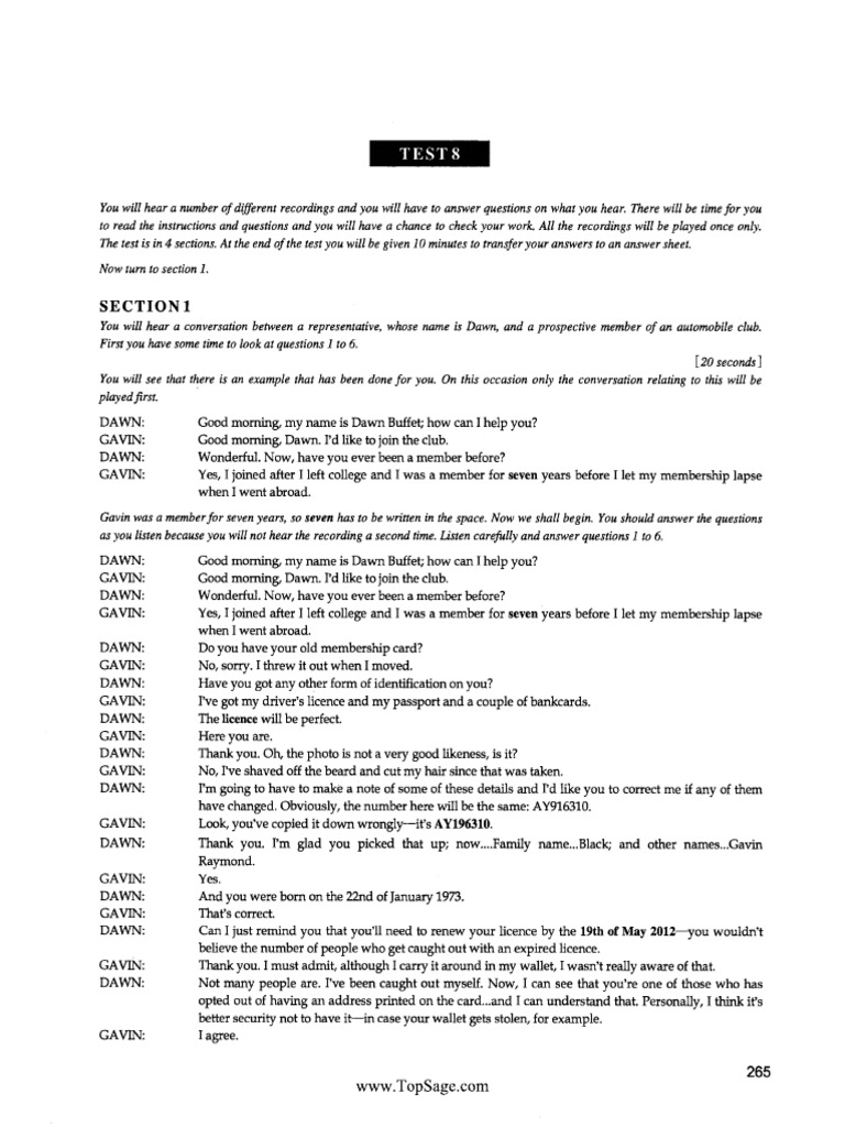 Simulation Test 8 Transcript | PDF