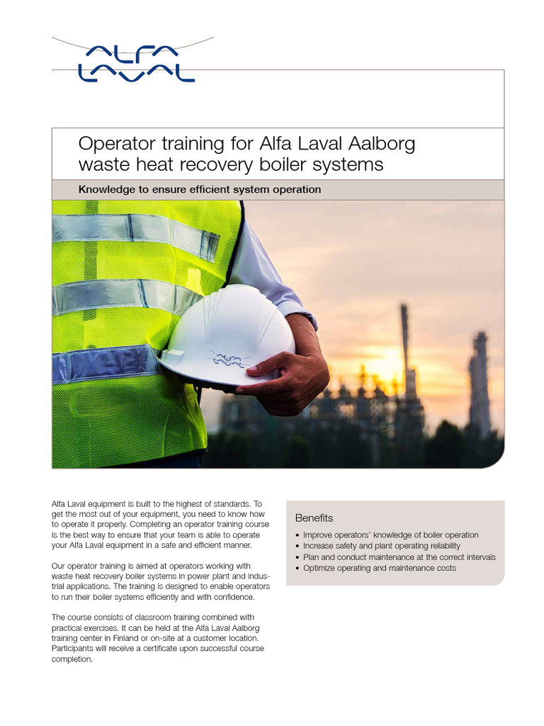 Operator Training For Alfa Laval Aalborg Waste Heat Recovery Boiler ...