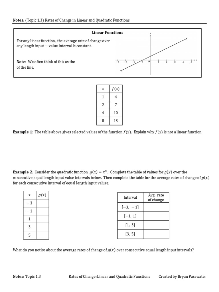 Notes+Topic+1 3+Rates+of+Change+Linear+and+Quadratic+Functions+AP+PC ...