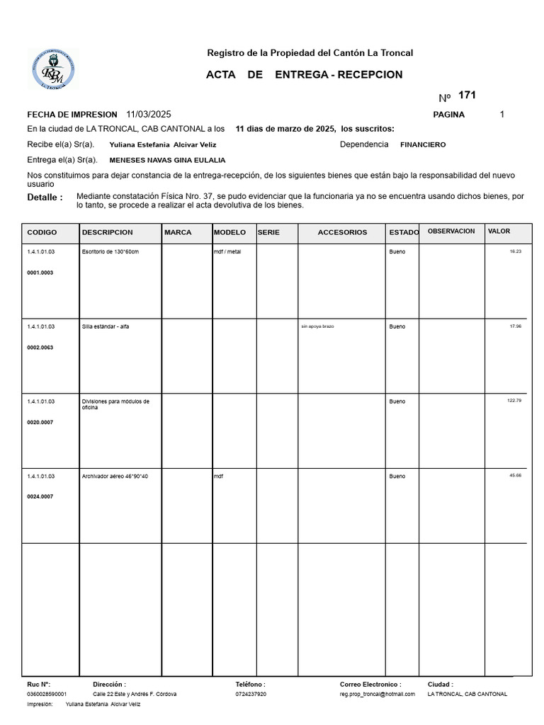 4 ACTA 171 2025 Devol Signed Signed | PDF