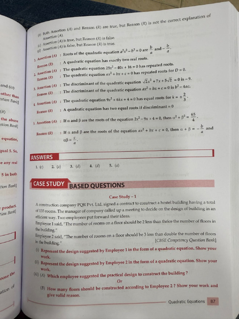Quadratic Equation U Like | PDF