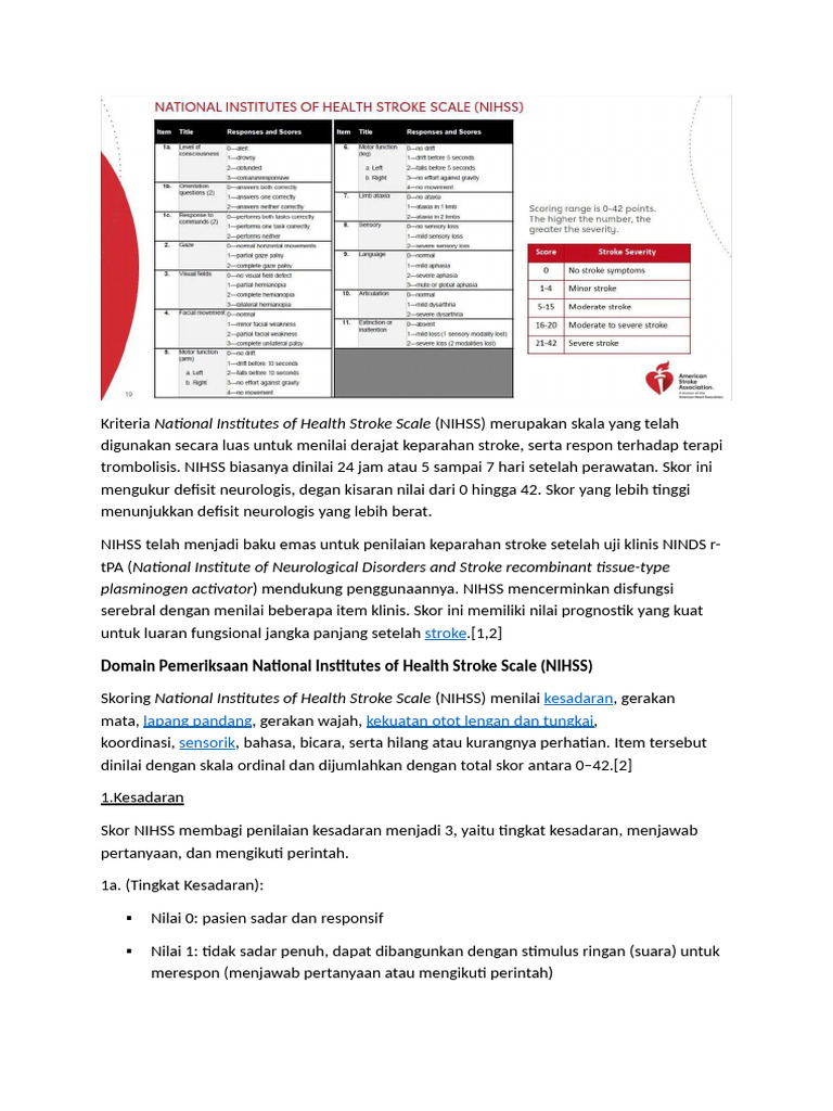 Skor Nihss | PDF