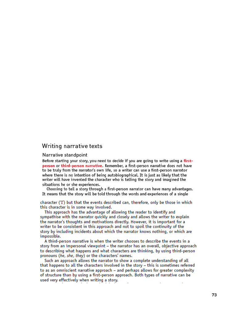 Writing Narratives | PDF