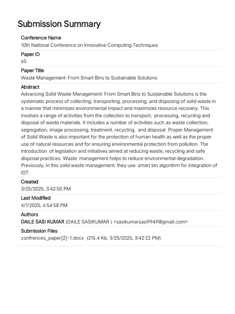 Smart Waste Management Solutions | PDF