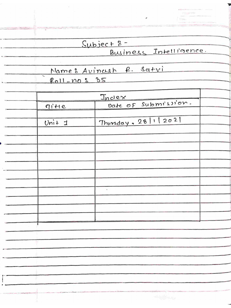 BI Assignment 1 | PDF