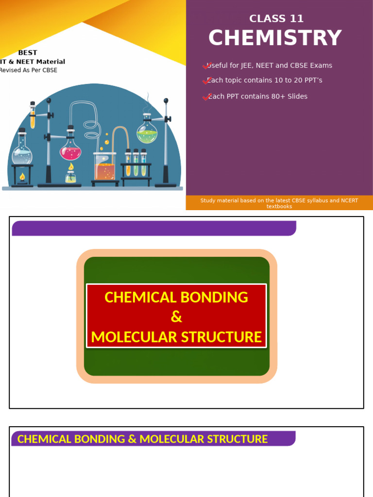 Chemistry-XI - Chemical Bonding Molecular and Structure-Introduction of ...