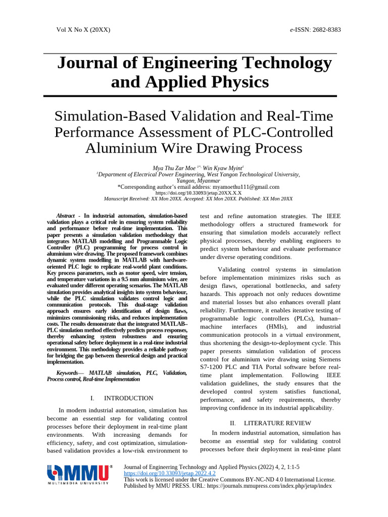 MMU Press Journal Format - A4 JETAP | PDF | Programmable Logic ...