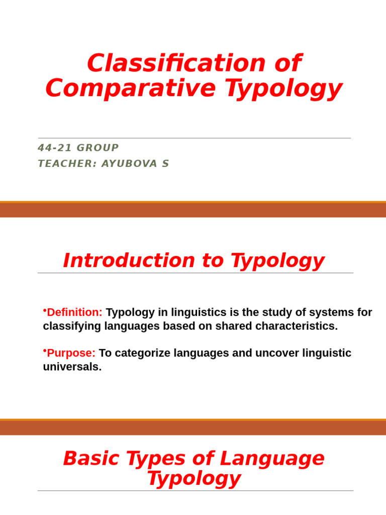 Understanding Linguistic Typology | PDF | Linguistic Typology ...