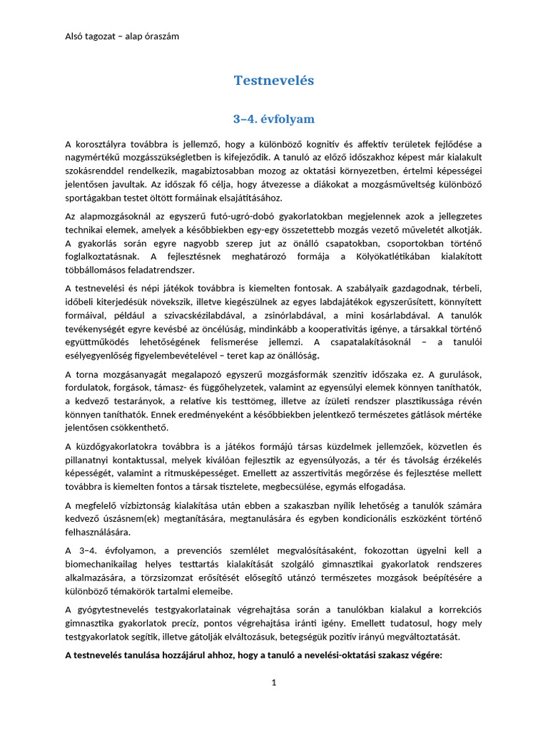 NAT 2020 1-4 - Osztály | PDF