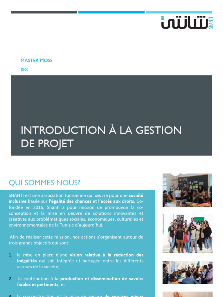 Introduction à la gestion de projet | PDF | Partie prenante | Tourisme
