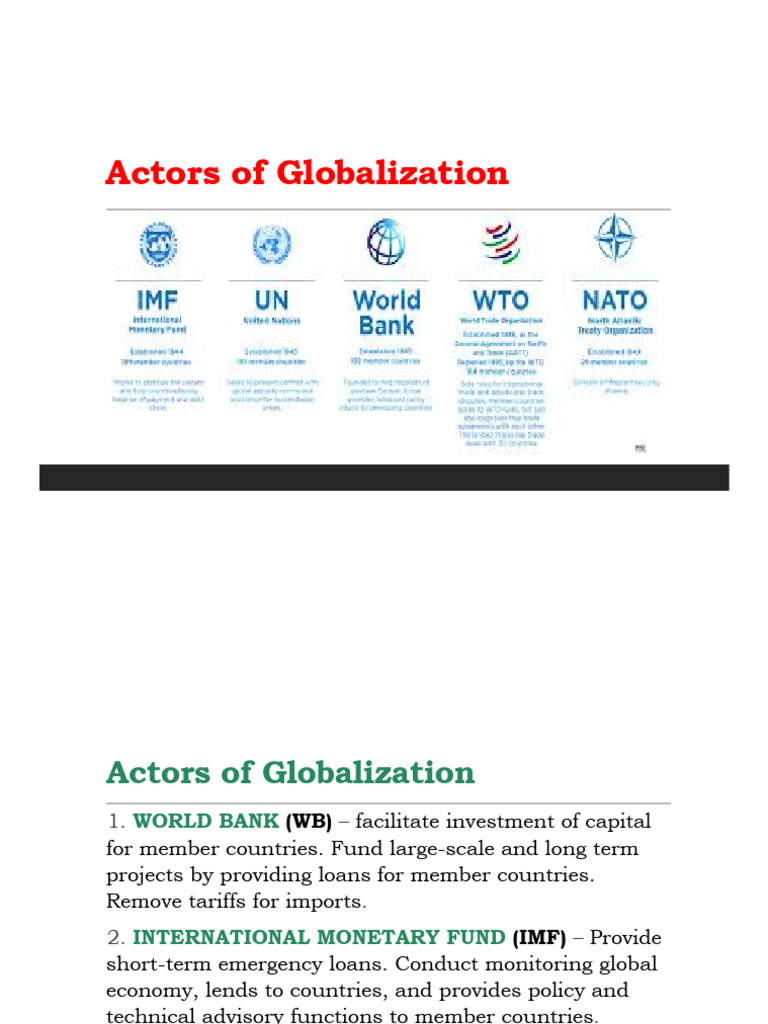 Key Actors in Globalization | PDF