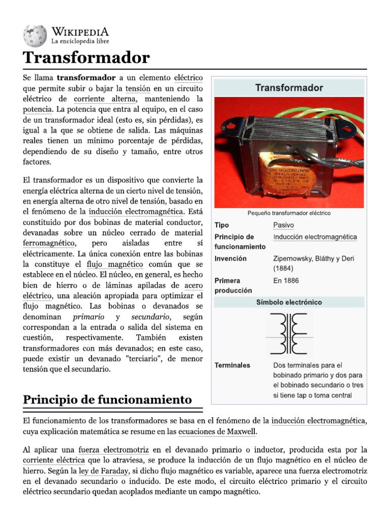 Transformador Ideal | PDF