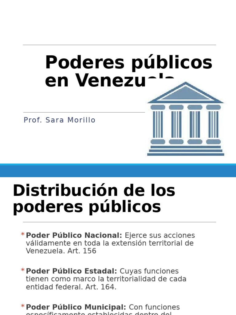 División de poderes públicos en Venezuela | PDF | Gobierno ...