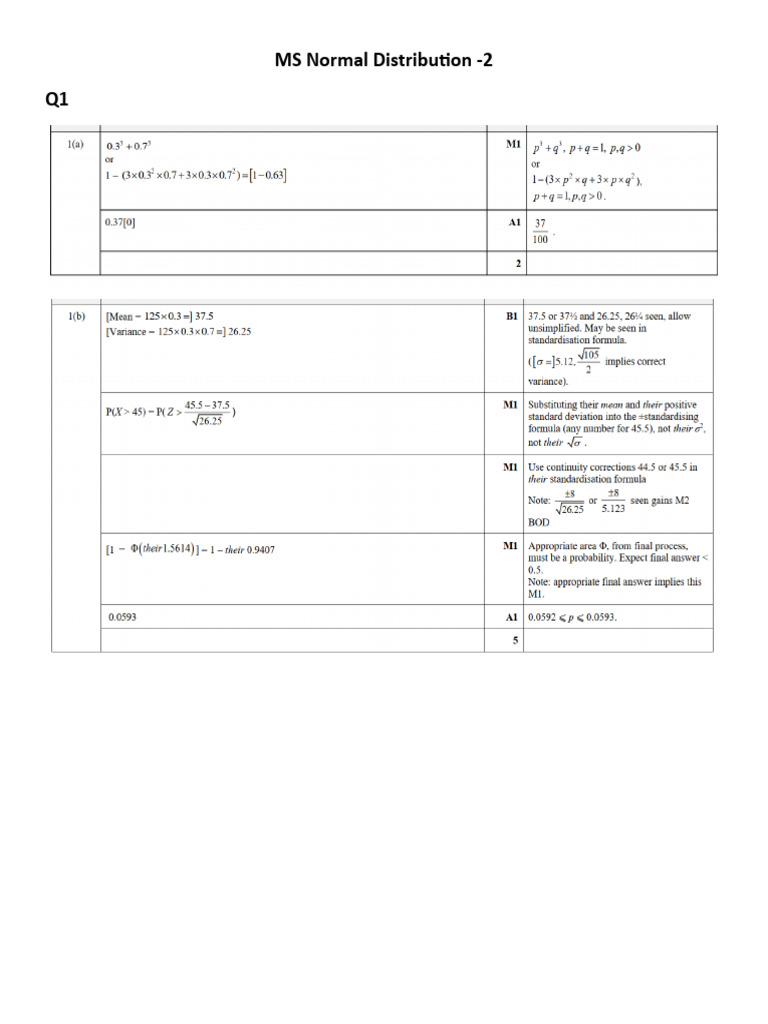 MS Normal Distribution - 2 | PDF