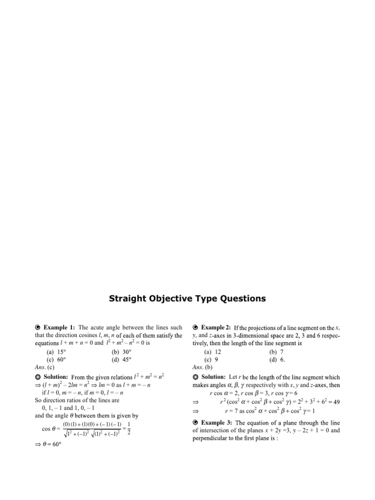 Three Dimensional Geometry | PDF | Space | Classical Geometry