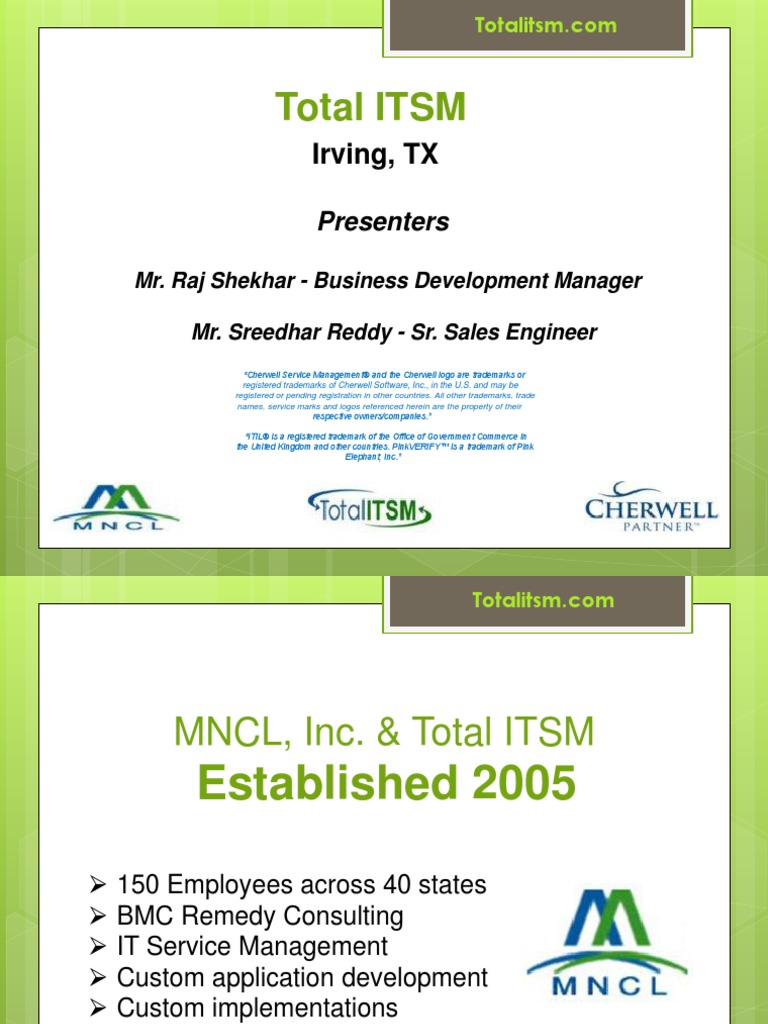 Total ITSM Presentation | PDF | It Service Management | Software As A ...