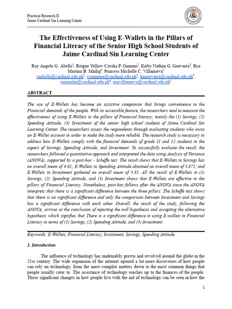 Group 1 Quantitative Research Grade 12 A.Y. 2023 2024 1 | PDF | F Test ...