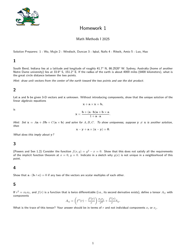 Homework 1 MMI 2025 | PDF