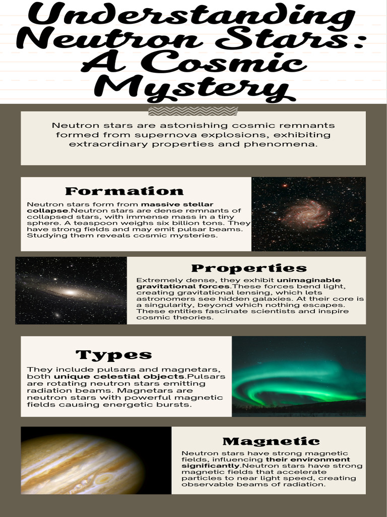Infographic - Understanding Neutron Stars A Cosmic Mystery | PDF