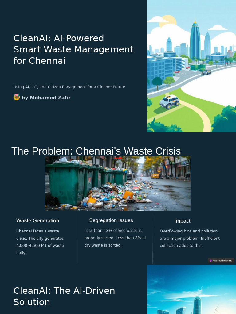 AI Waste Management Solutions for Chennai | PDF | Waste Management ...