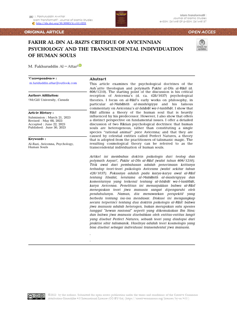 Asyari,+4.+Fachruddin+Al Attar | PDF | Soul | Epistemology