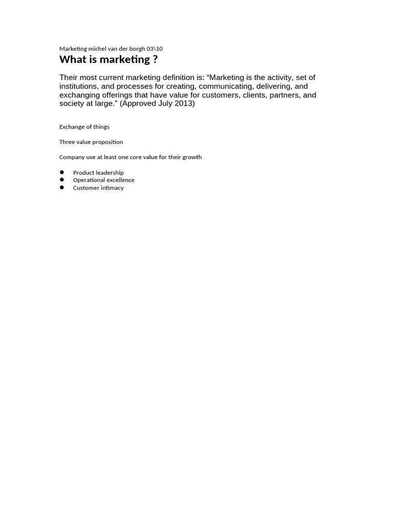 Marketing Michel Van Der Borgh 03 | PDF