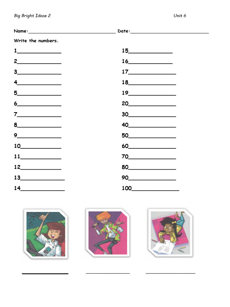 Big Bright Ideas 2 Exam Unit 6 Numbers | PDF