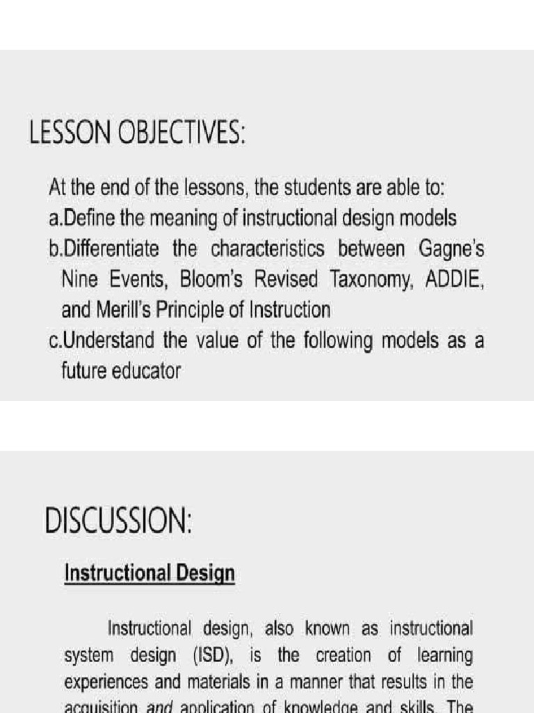 ISD Model | PDF