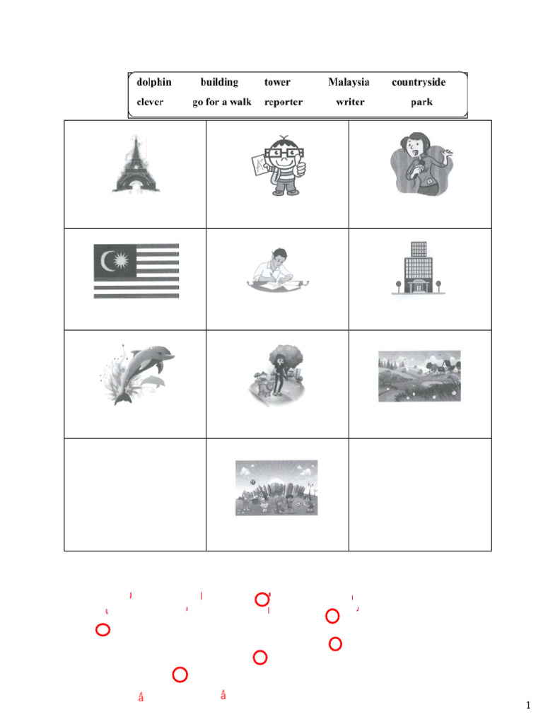 Review 1: Exercise 1. Label The Pictures | PDF | Classroom