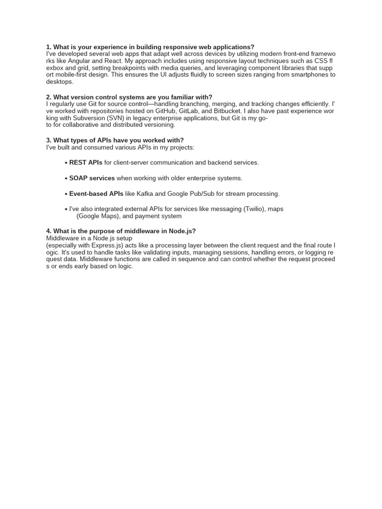 Pre Screen Questions | PDF
