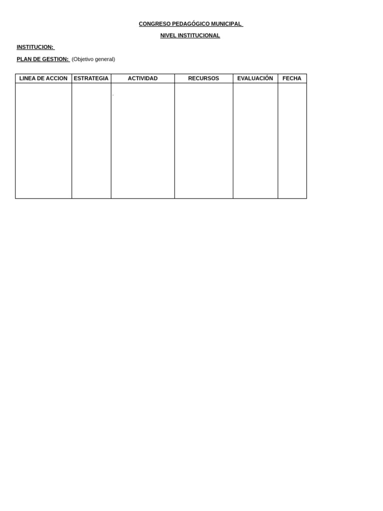 Plan de Gestion | PDF