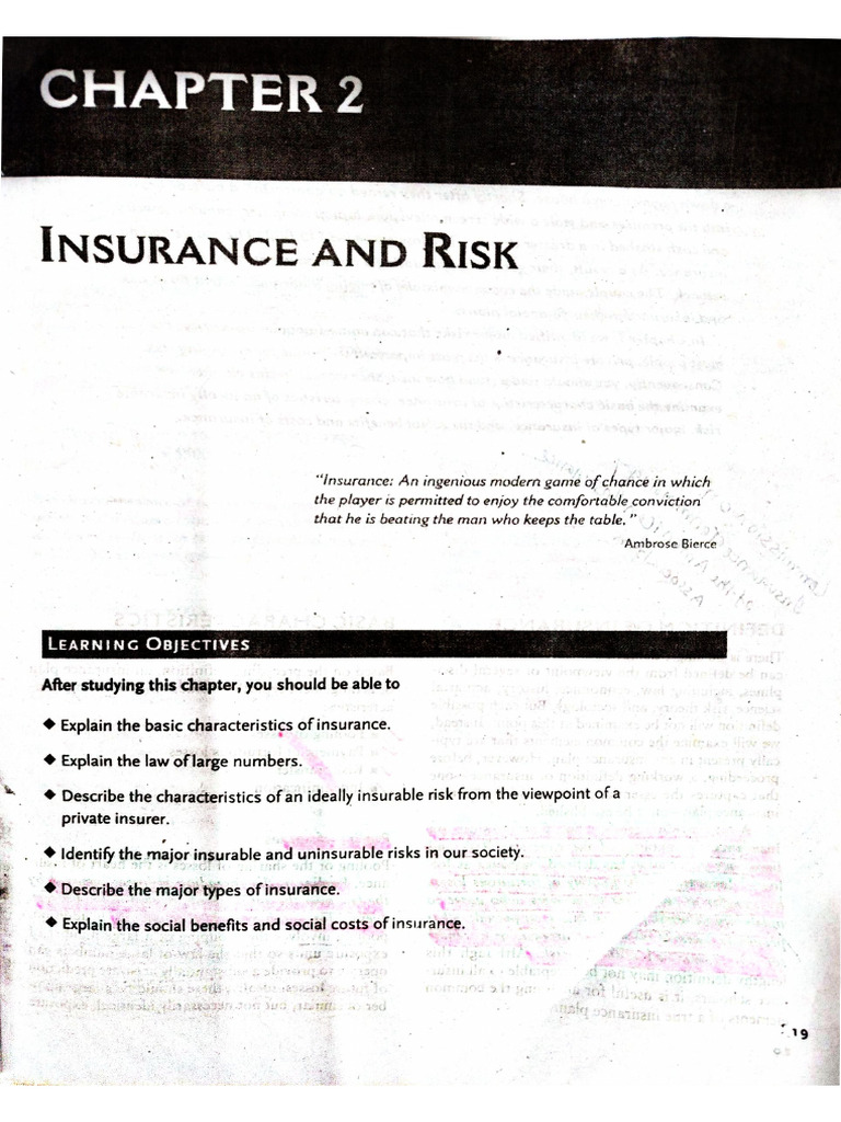 Insurance Chapter 2 | PDF