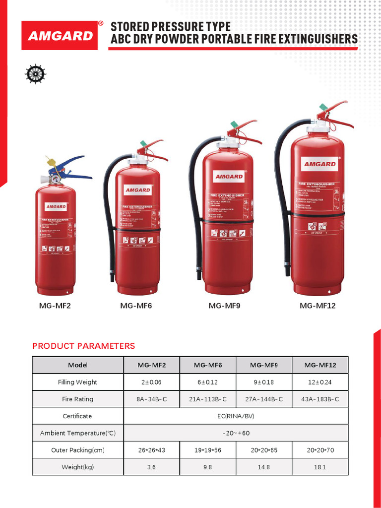 Amgard Med Approved Fire Extingsuihers-Min | PDF | Materials | Gases