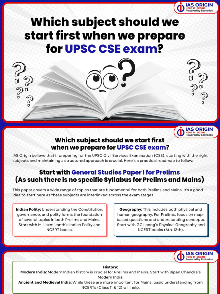 Which Subject Should We Start First | PDF