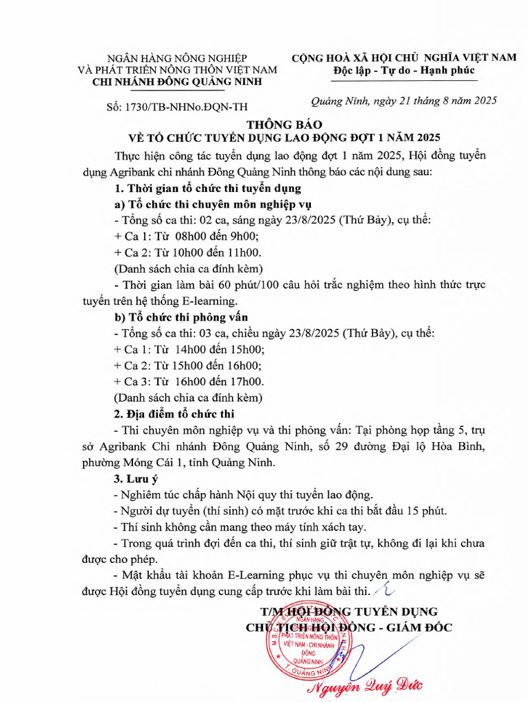 1730-TB-NHNo-DQN-TH ngay 21-8-2025 TB to chuc tuyen dung lao dong dot 1 ...
