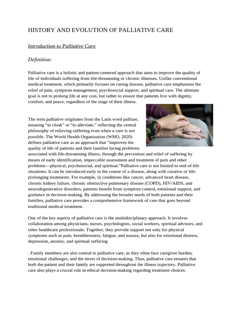 History of Palliative Care Evolution | PDF | Palliative Care | Hospice