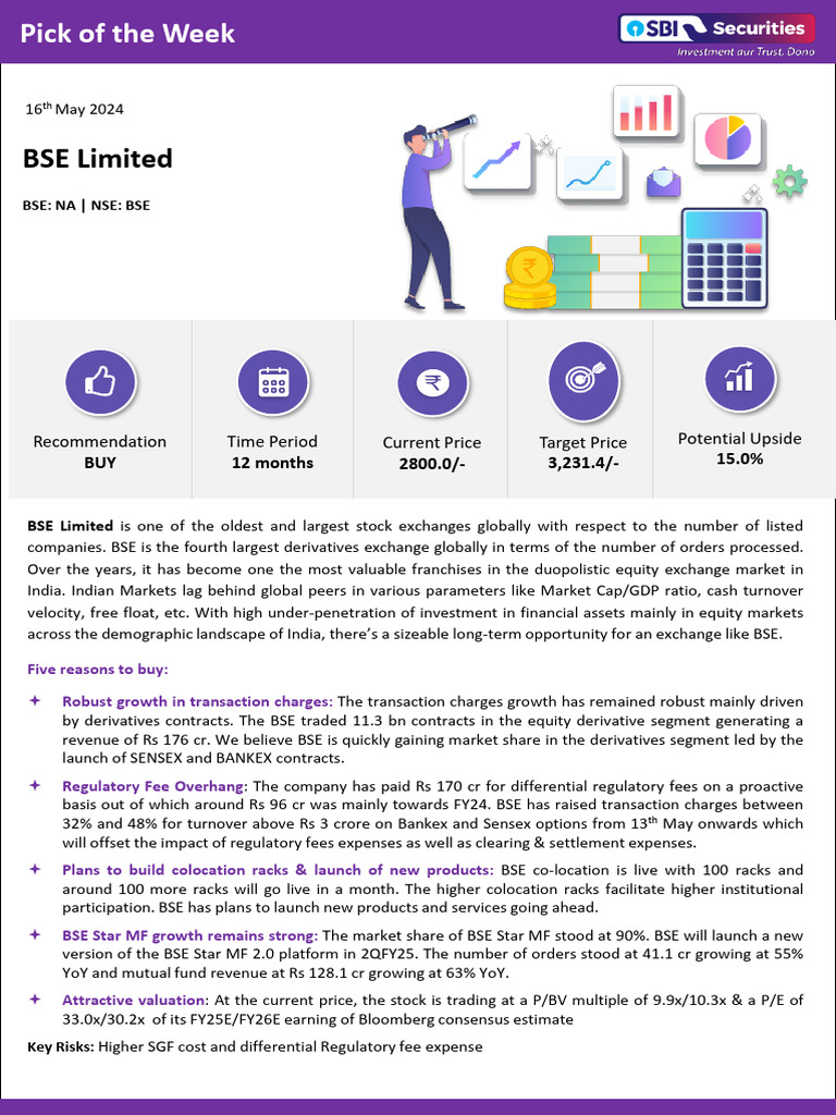 Pick of The Week - BSE | PDF | Derivative (Finance) | Financial Services