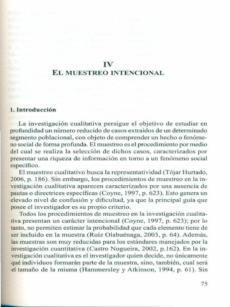 Definición y Tipos de Muestreo Intencional | PDF | Muestreo ...