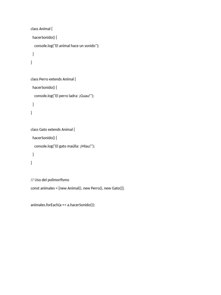 Polimorfismo Con Javascript | PDF