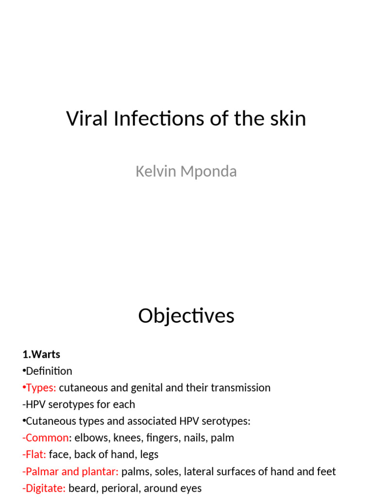 Viral Skin Infections Overview | PDF | Cutaneous Conditions | Clinical ...