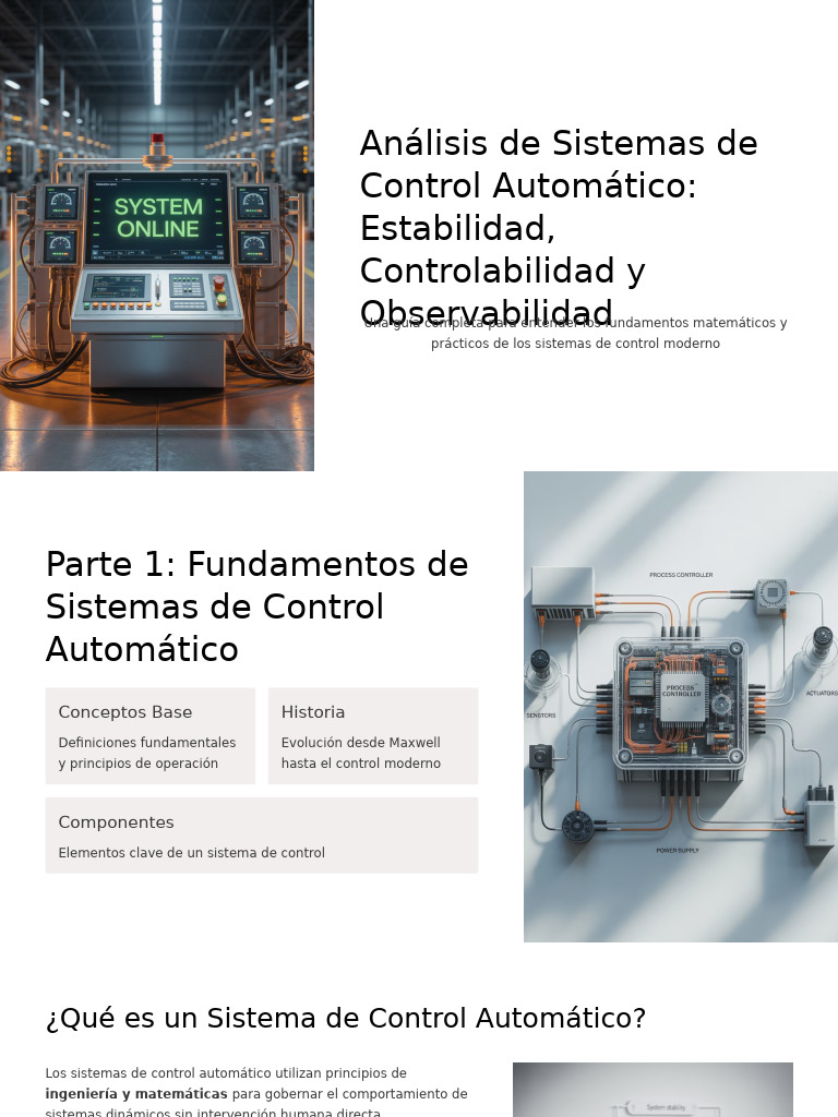 Guía de Sistemas de Control Automático | PDF | Sistema de control ...