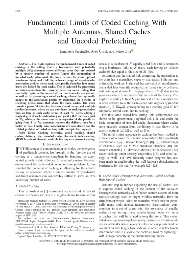 Fundamental Limits of Coded Caching With Multiple Antennas Shared ...