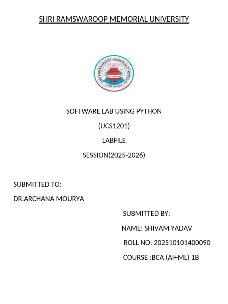 Shivam Python Lab | PDF