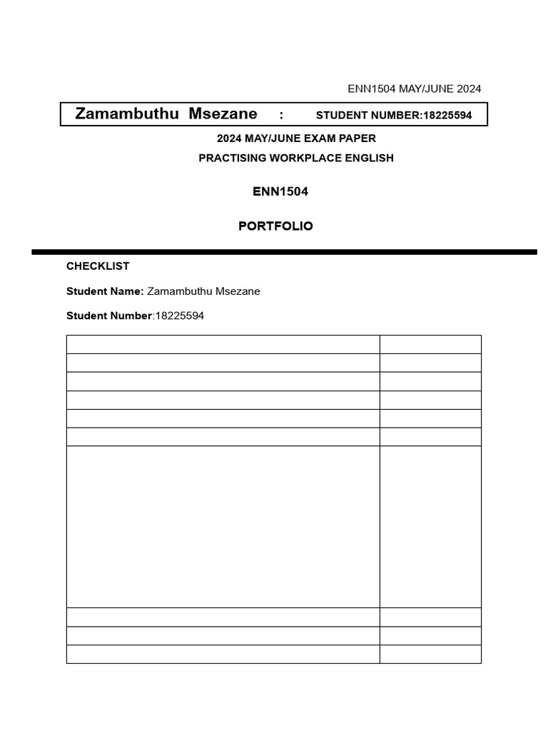 ENN1504 MAY-JUNE EXAM 2024-Msezane | PDF | Learning | Artificial ...