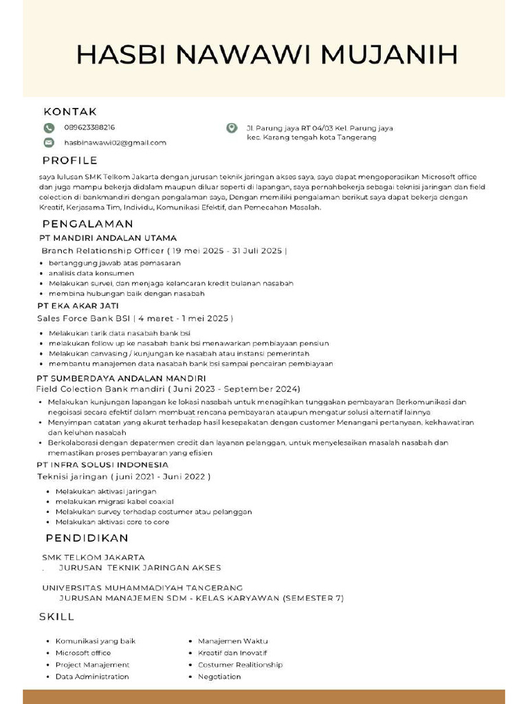 CV Hasbi 2 | PDF