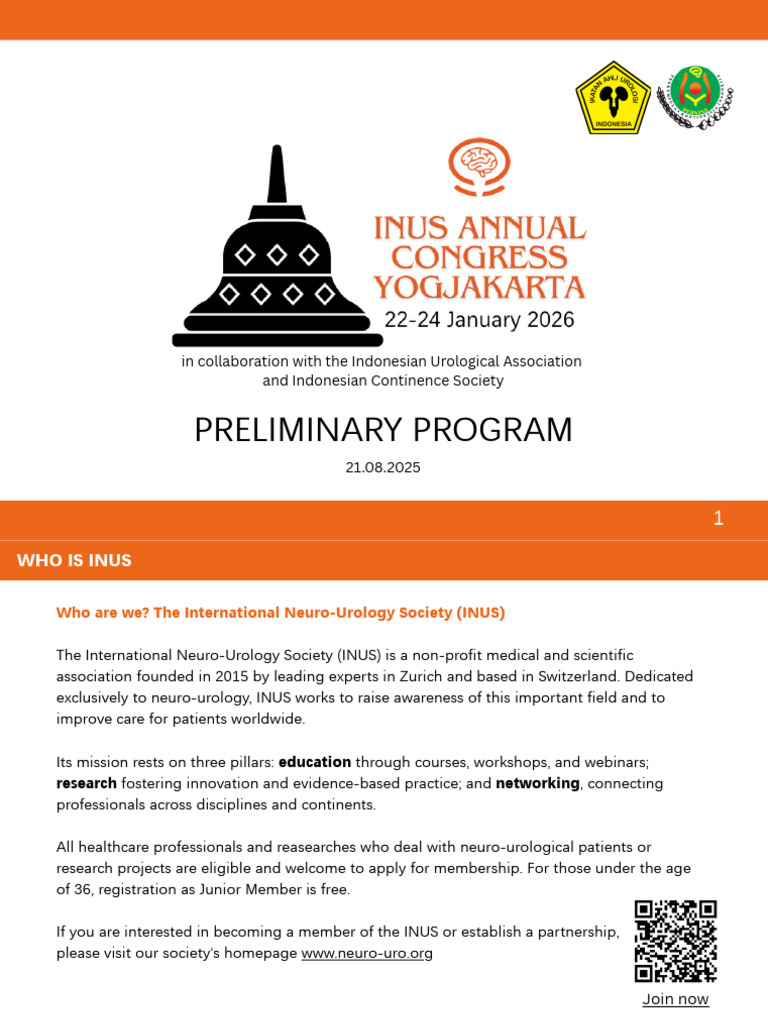 INUS 2026: Neuro-Urology Workshops | PDF | Spinal Cord Injury | Medical ...