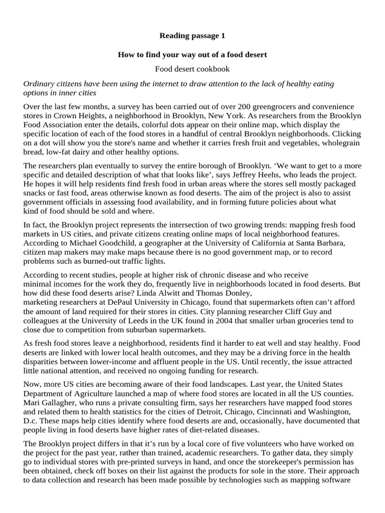 Reading Passage 10.09.25 | PDF | Desert | Natural Environment