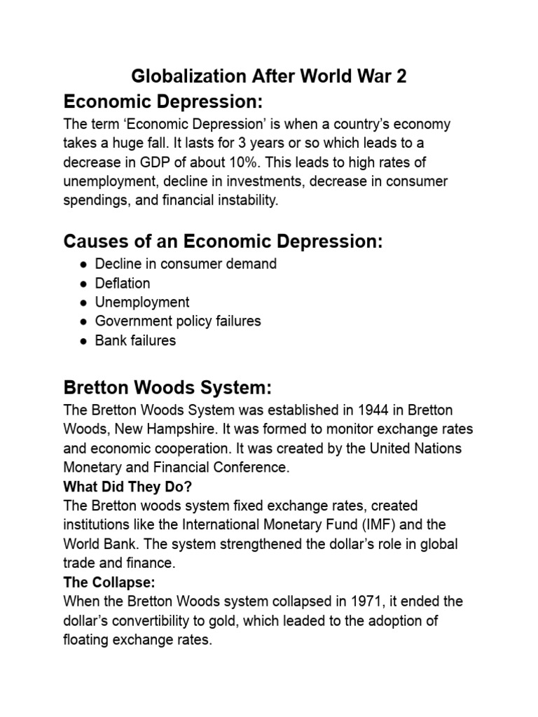 Globalization After World War 2 | PDF