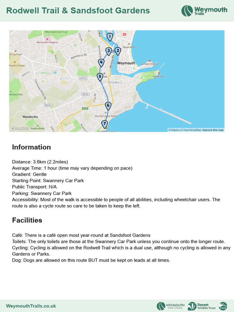 Weymouth Trails Rodwell Trail and Sandsfoot Gardens 030823 | PDF ...